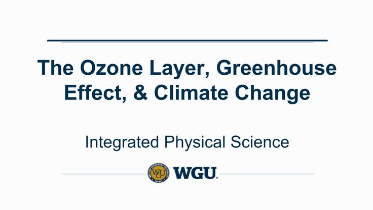 Ozone Layer and Greenhouse Effect