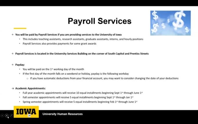 Payroll Services Presentation for 2025 Grad Orientation