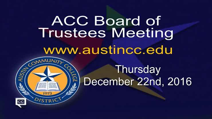 December 22, 2016: Special Meeting