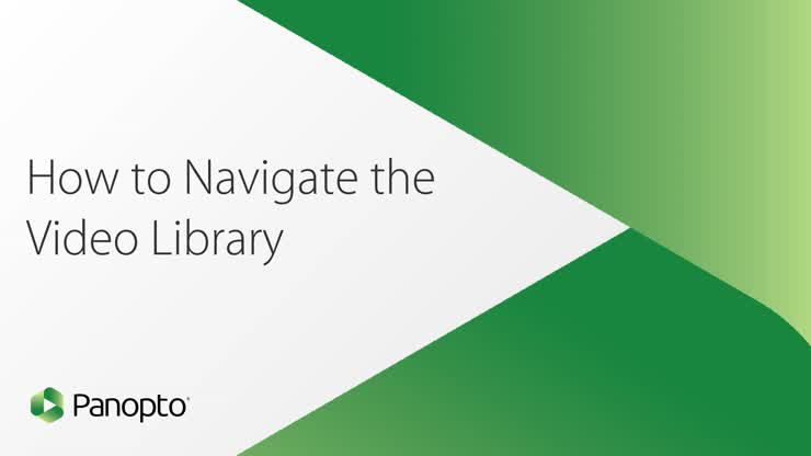 How to Navigate the Video Library
