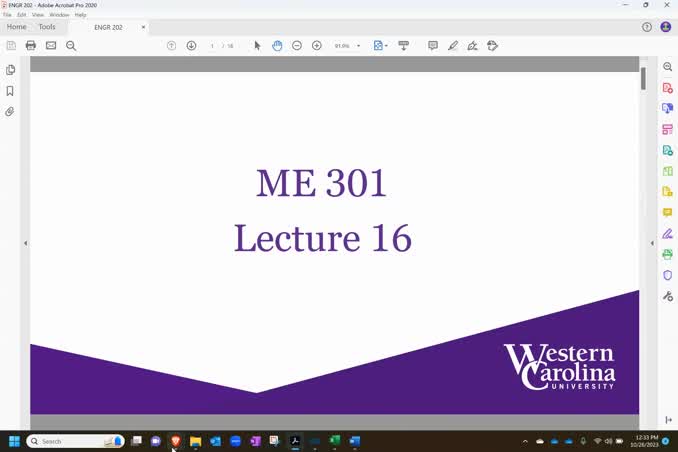 ME 301 - Lecture 16 - Ch. 17