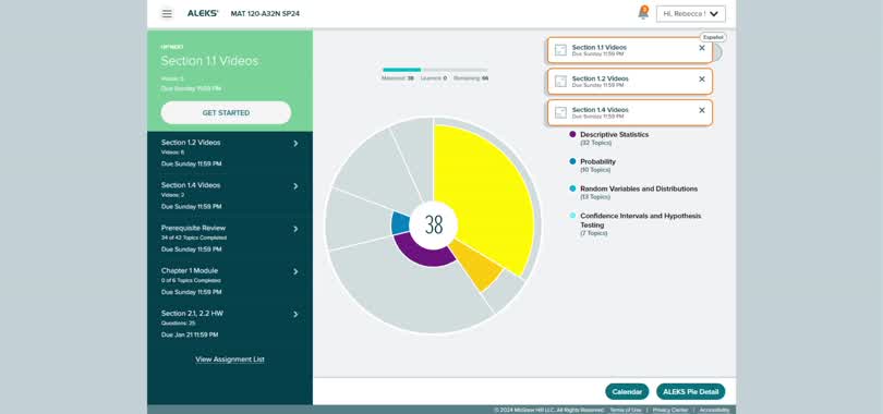 Understanding modules in ALEKS