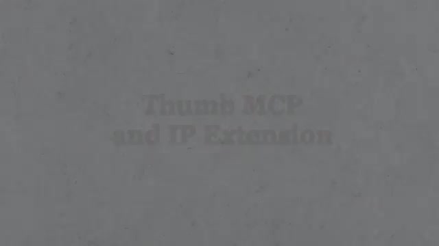Thumb MCP and IP Extension