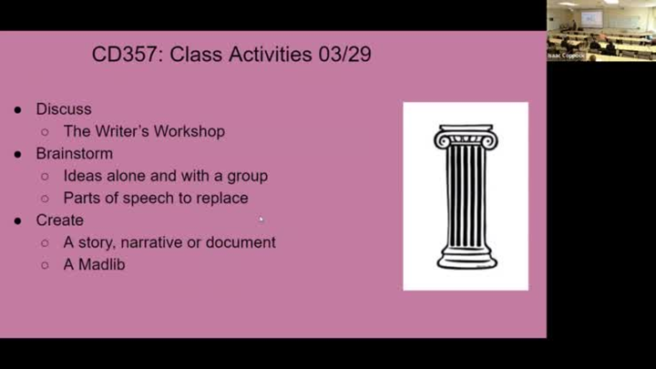 (03/29) CD357: Writer's Workshop Day (Recording)