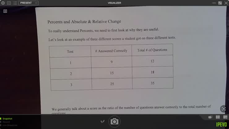 Proportional Reasoning - Percents and Absolute & Relative Change - Part 1