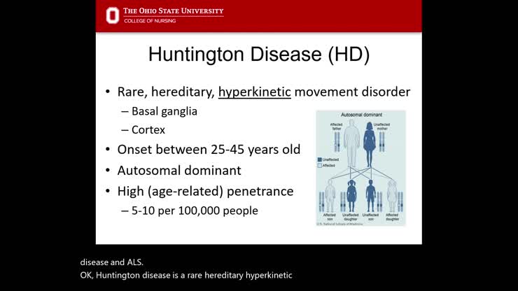 Huntington disease and ALS