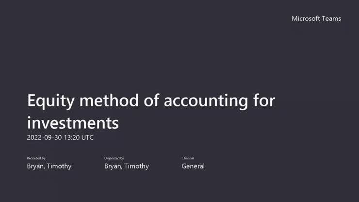 Equity method of accounting for investments