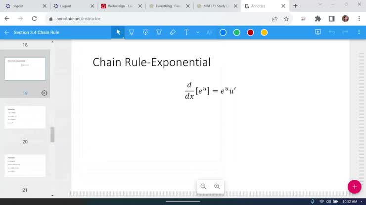 Chain Rule with exponentials