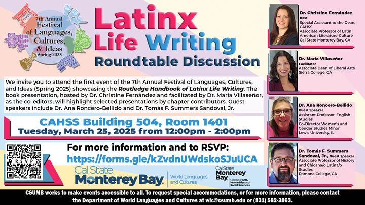 Festival of Languages, Cultures, and Ideas: Latinx Life Writing