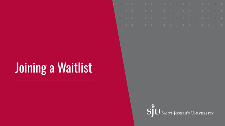 Joining a Waitlist