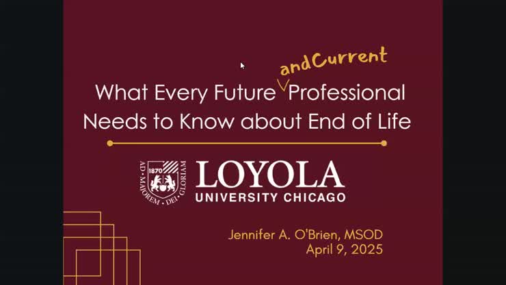 IPE- Holistically Approaching End of Life: Creating a Culture of Care