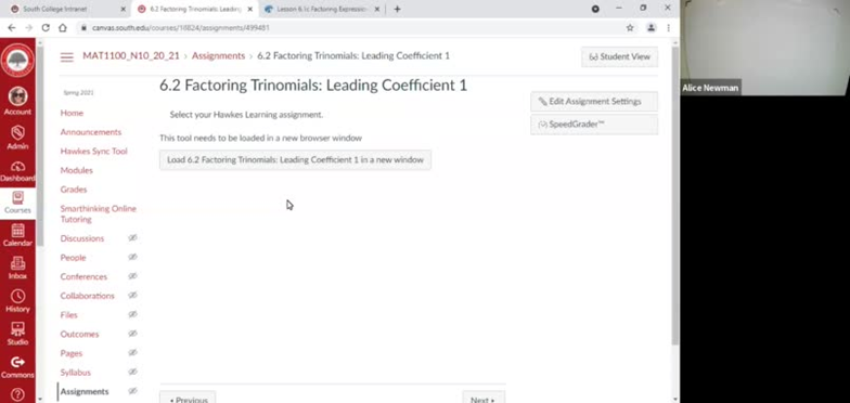 6.2 Factoring Trinomials Leading Coefficient 1