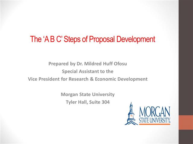 The ABC Steps of Proposal Development