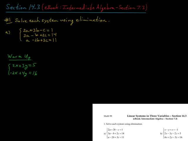 Systems of Three Variables - #1