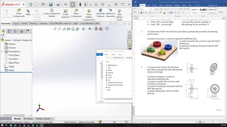 SolidWorks Walkthrough - Assemblies - Toddler Toy