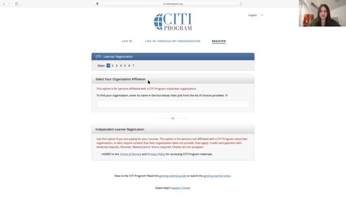 CITI Training Login Instructions
