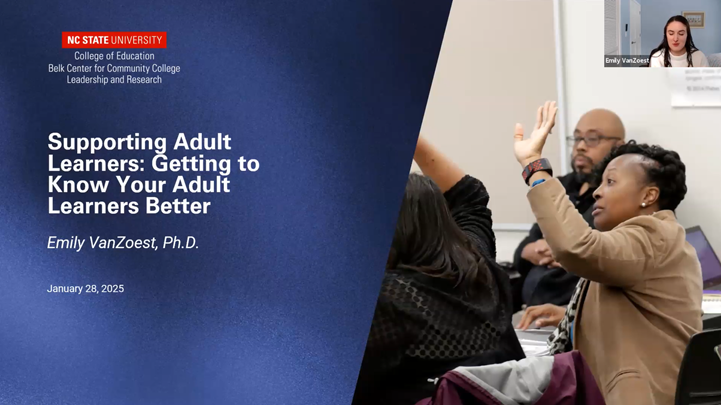 Supporting Adult Learners - Getting to Know Your Adult Learners Better