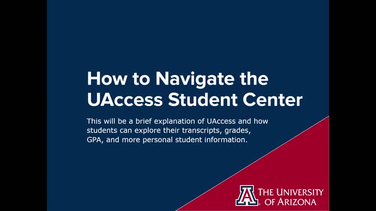 How-to: UAccess Student Center