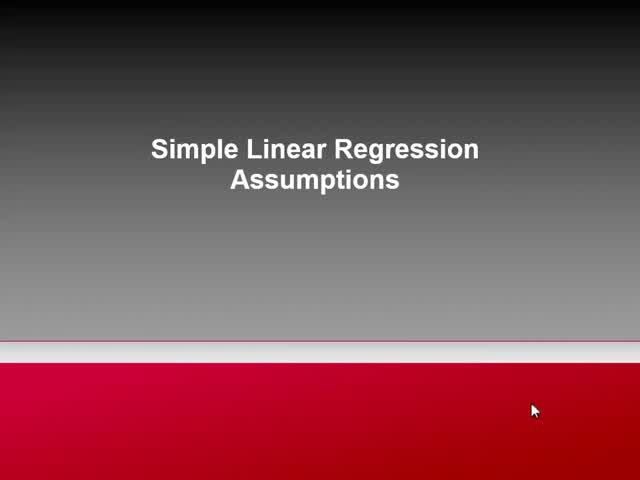 WK2 T1 Simple Linear Regression Assumptions
