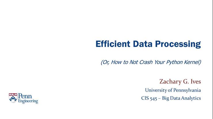 Overview - Efficient Processing