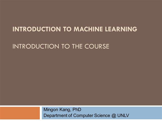 Introduction to ML Course