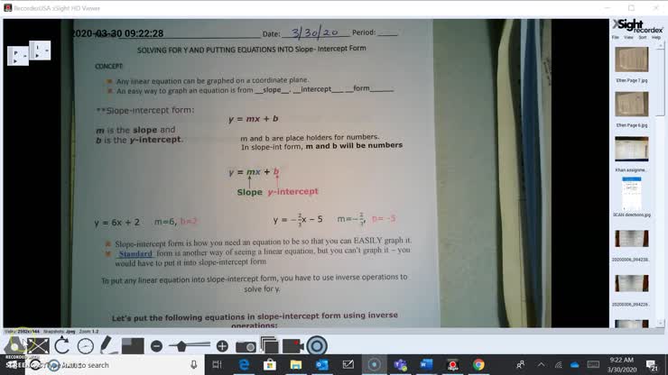 Converting to Slope-Intercept Form