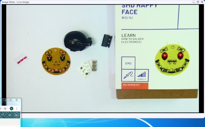 Tuesday, October 19, 2021 at 3:23:17 PM Soldering Happy Face SMT Board