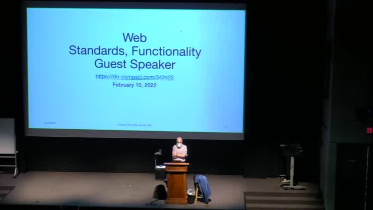 Owen Astrachan - Compsci 342 - Griffith Theater - Spring 2022 on 2/10 ...