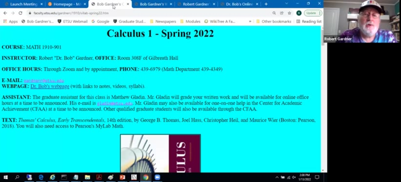 Calculus 1-901, Introduction and Syllabus