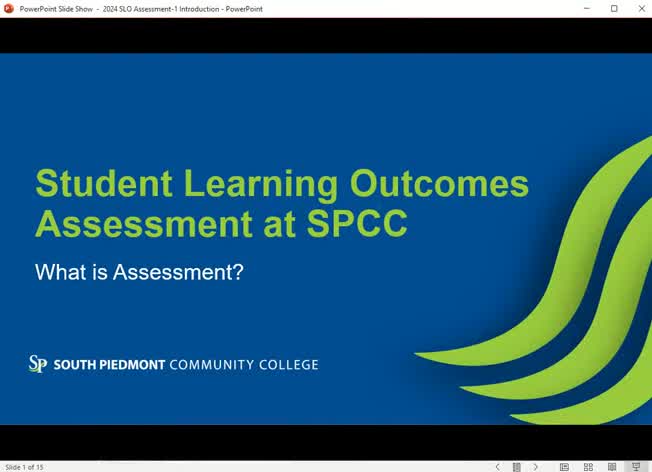 Student Learning Outcomes Assessment at SPCC Episode 1